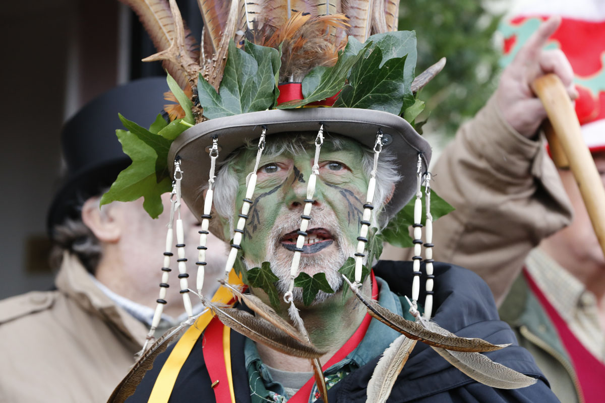 Wantage Mummers, lively performers of a local traditional mumming play