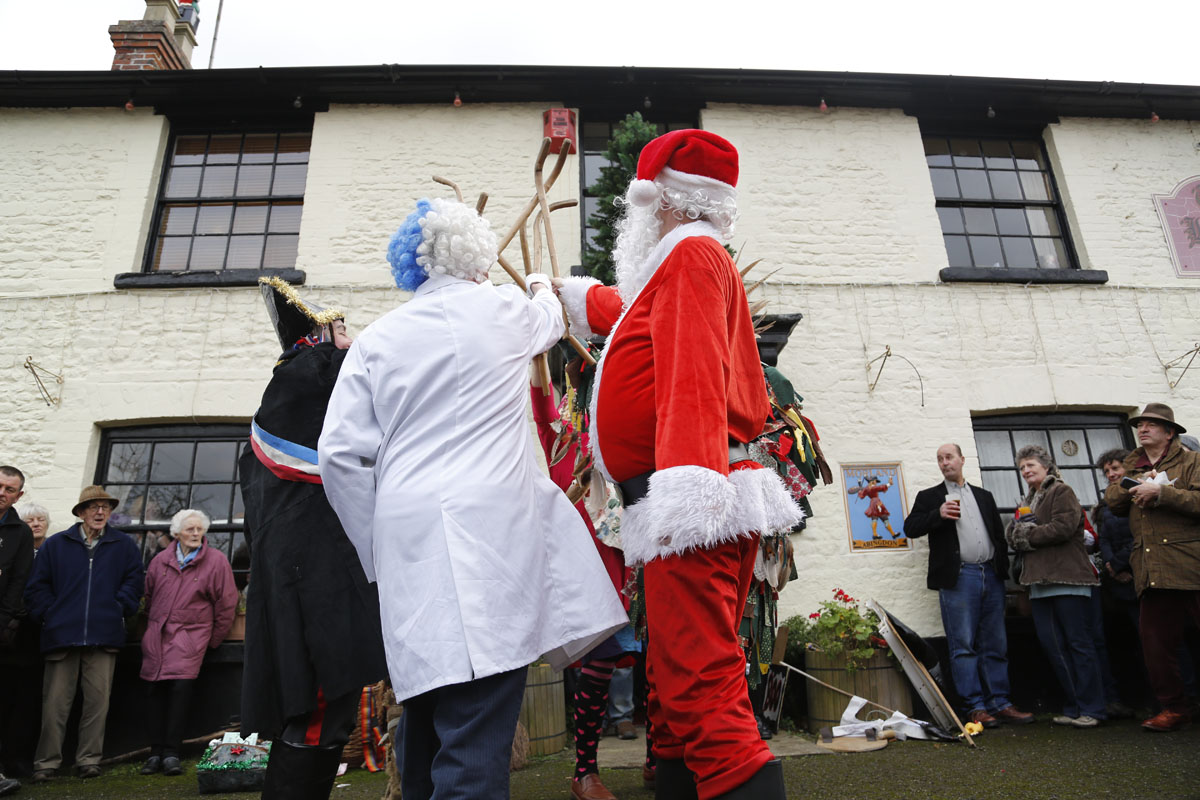 Wantage Mummers, lively performers of a local traditional mumming play